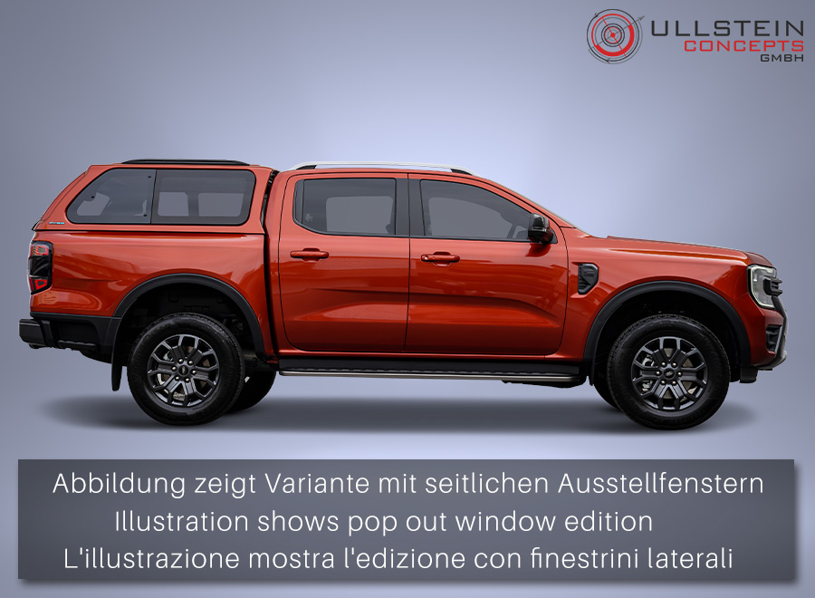 Ford Ranger Raptor Hardtop Green-Top (mit Glasklappen) für Doppelkabine ...